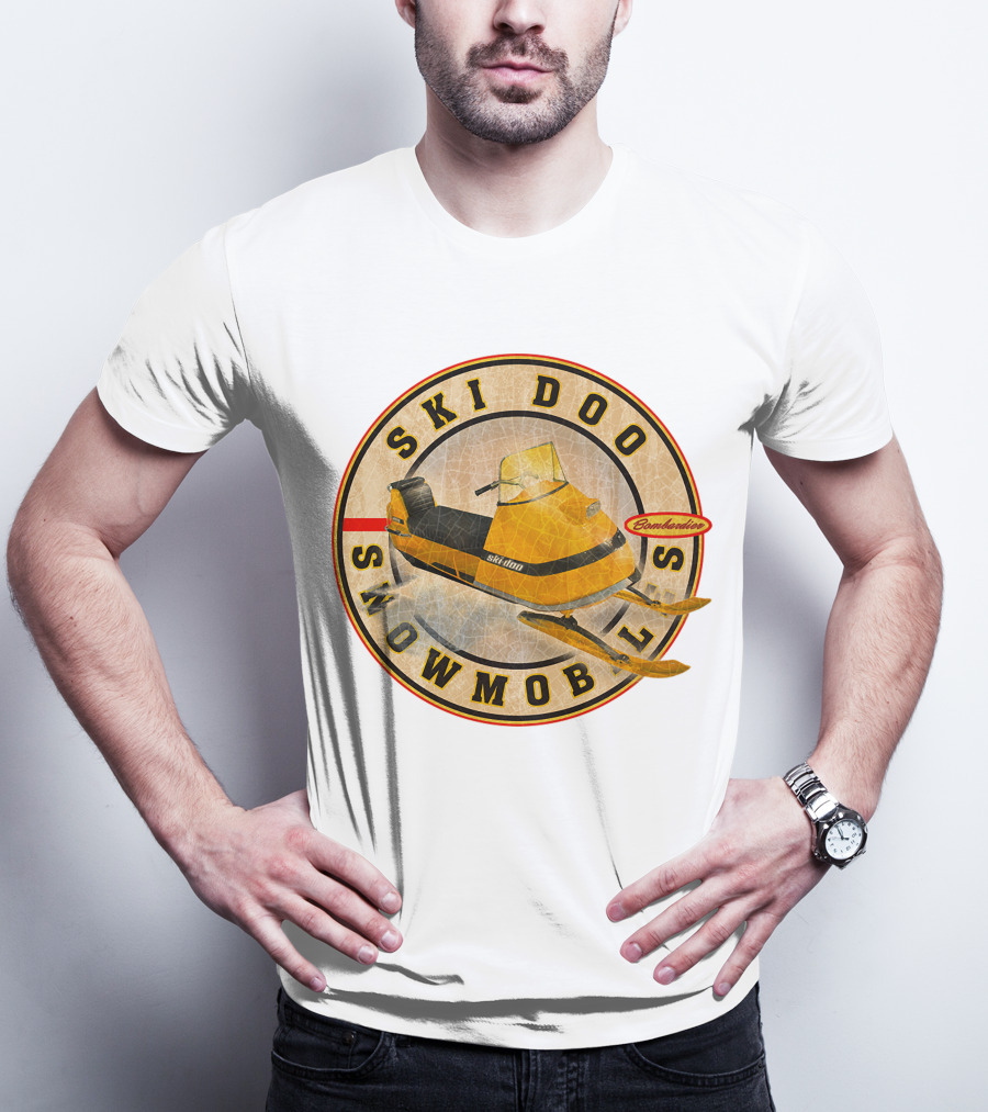 Ski Doo Vintage Bombardier Snowmobiles Classic Emblem T-Shirt
