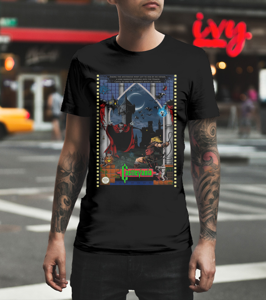 CASTLEVANIA Lone Warrior Ventures Into Demon Castle To End Vampire's Reign Of Terror T-Shirt