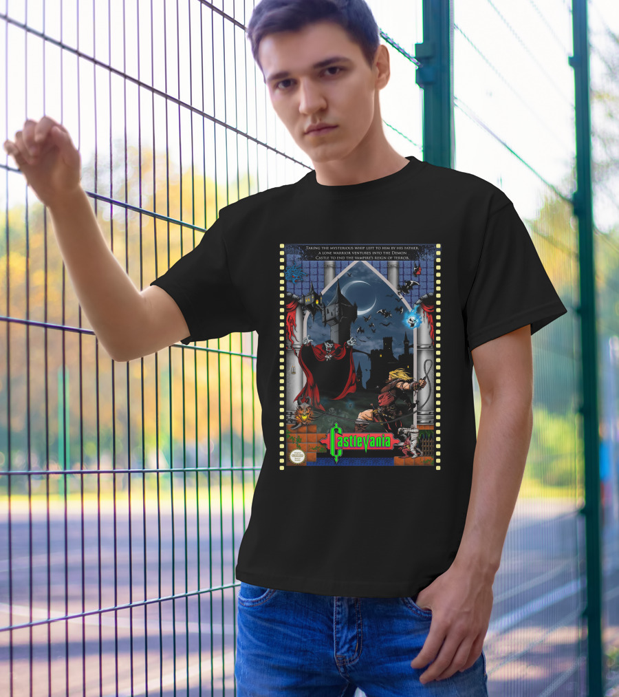 CASTLEVANIA Lone Warrior Ventures Into Demon Castle To End Vampire's Reign Of Terror T-Shirt