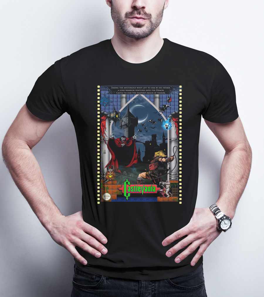 CASTLEVANIA Lone Warrior Ventures Into Demon Castle To End Vampire's Reign Of Terror T-Shirt