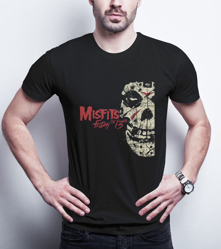 Misfits Friday The 13th Skull Horror Punk Crossover T-Shirt
