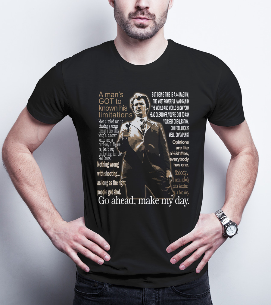 A Man's Got To Know His Limitations Clint Eastwood Dirty Harry T-Shirt