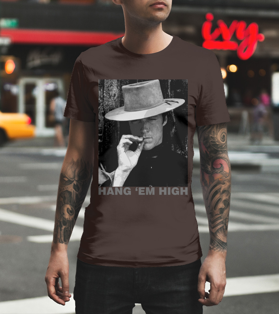 Hang 'Em High Western Style Cowboy Smoking T-Shirt