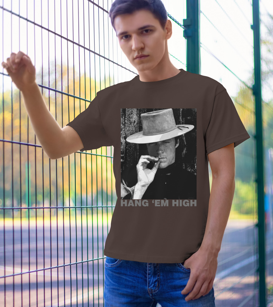 Hang 'Em High Western Style Cowboy Smoking T-Shirt