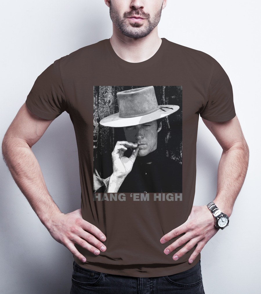 Hang 'Em High Western Style Cowboy Smoking T-Shirt