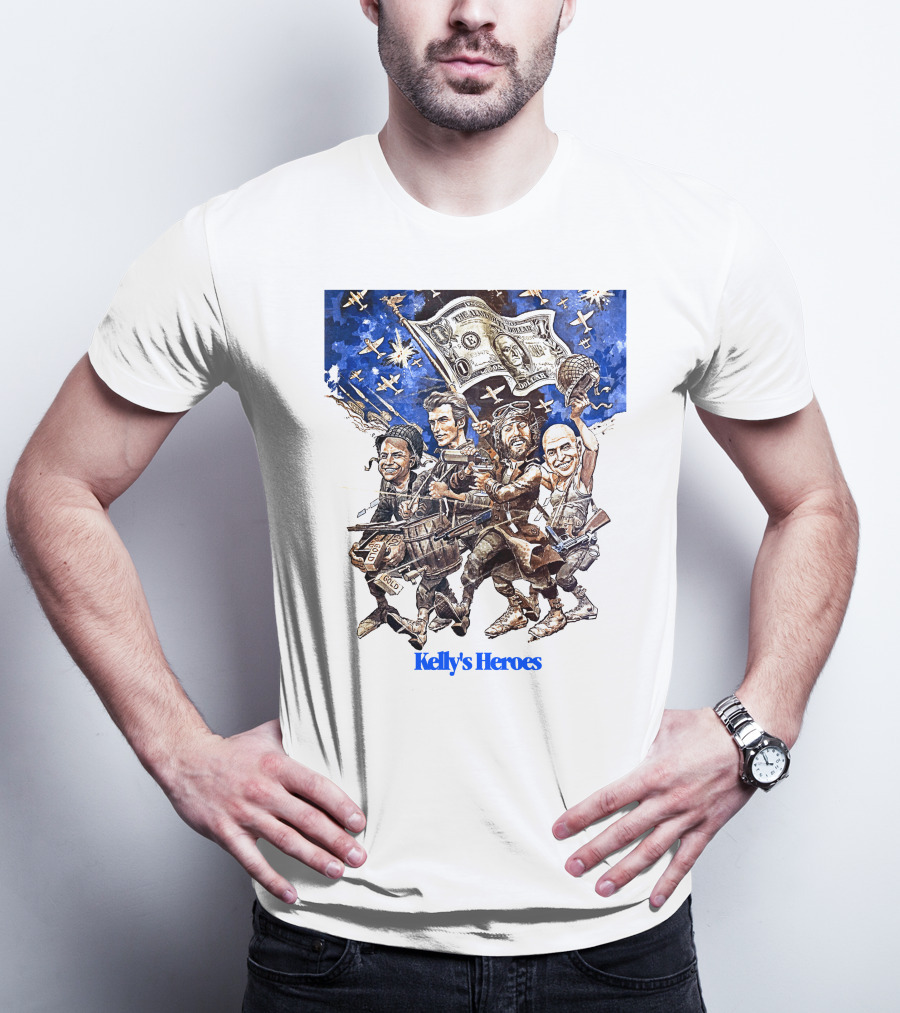 Kelly's Heroes War Adventure Dollar Bill Planes Parachute T-Shirt