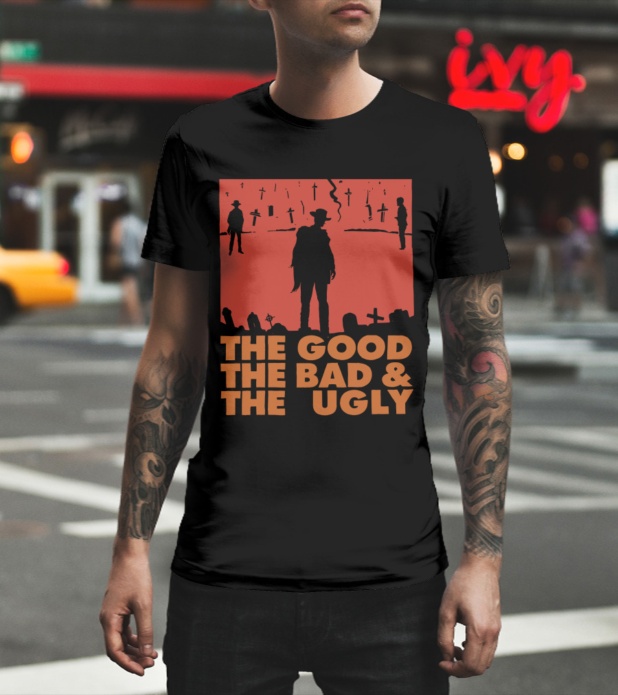 The Good The Bad And The Ugly Western Silhouette Scene T-Shirt