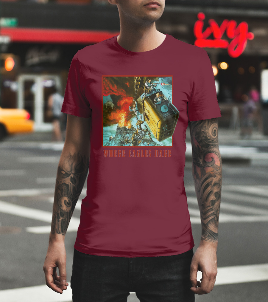 Where Eagles Dare Cable Car Adventure Explosive Action Scene 001 T-Shirt