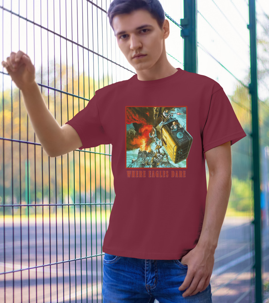 Where Eagles Dare Cable Car Adventure Explosive Action Scene 001 T-Shirt