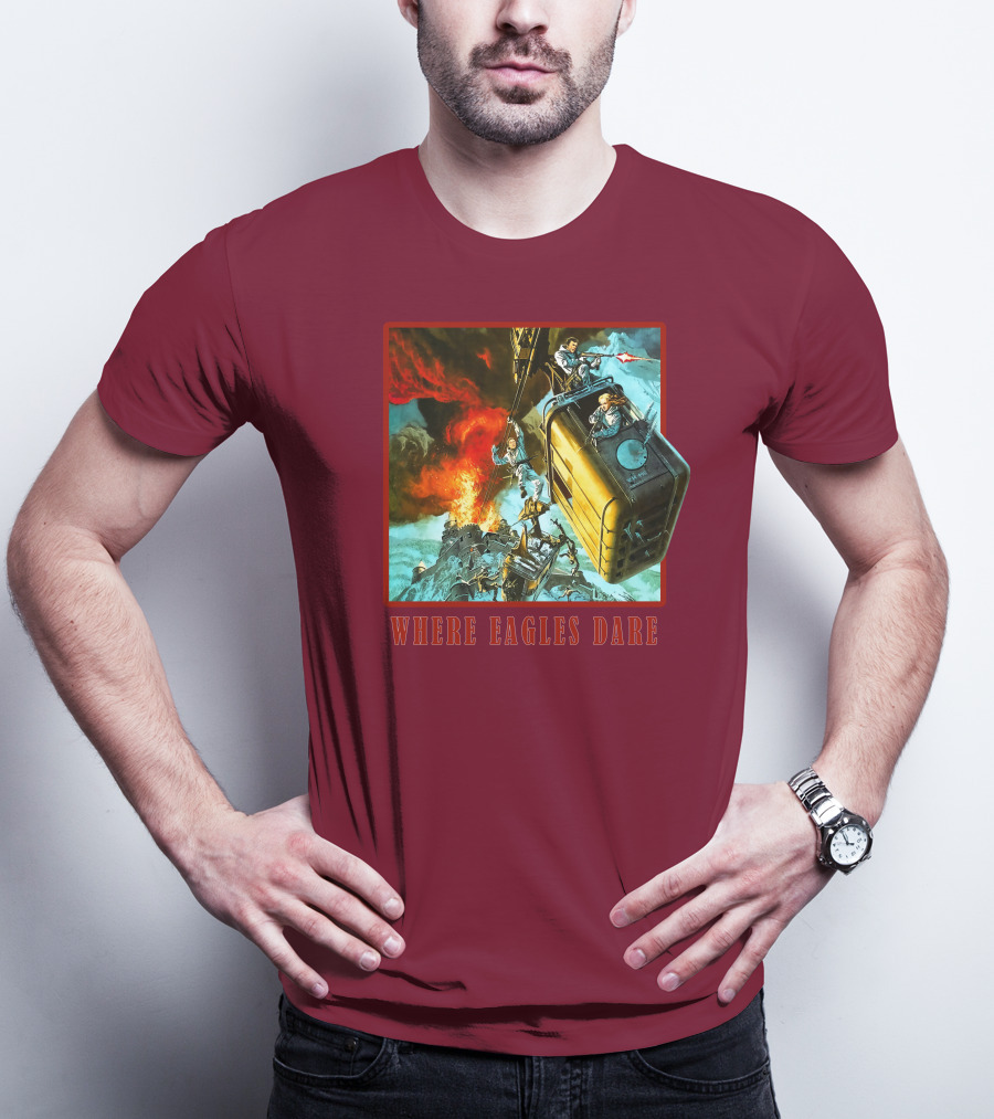Where Eagles Dare Cable Car Adventure Explosive Action Scene 001 T-Shirt