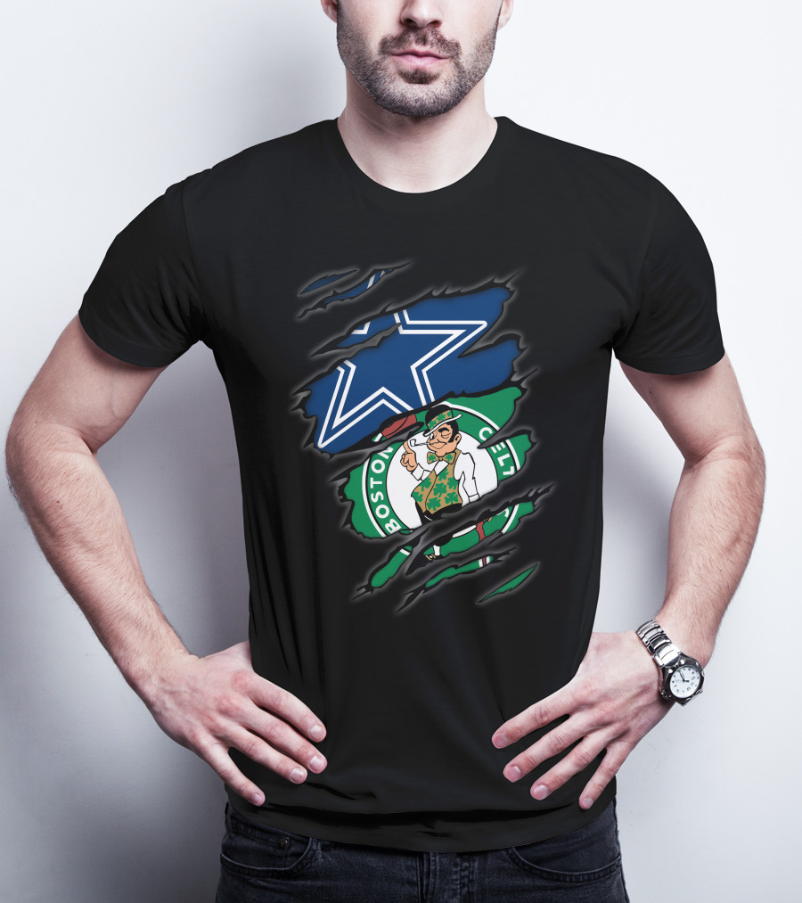 Dallas Cowboys Boston Celtics Crossover T-Shirt