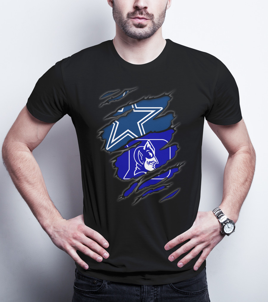 Dallas Cowboys Duke Blue Devils Fan Crossover T-Shirt