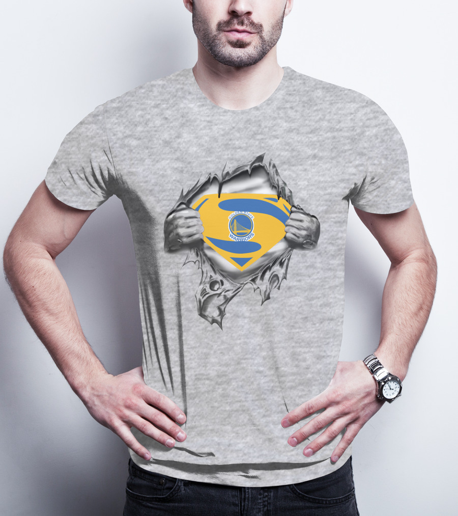 Golden State Warriors Super Man Logo Fusion T-Shirt