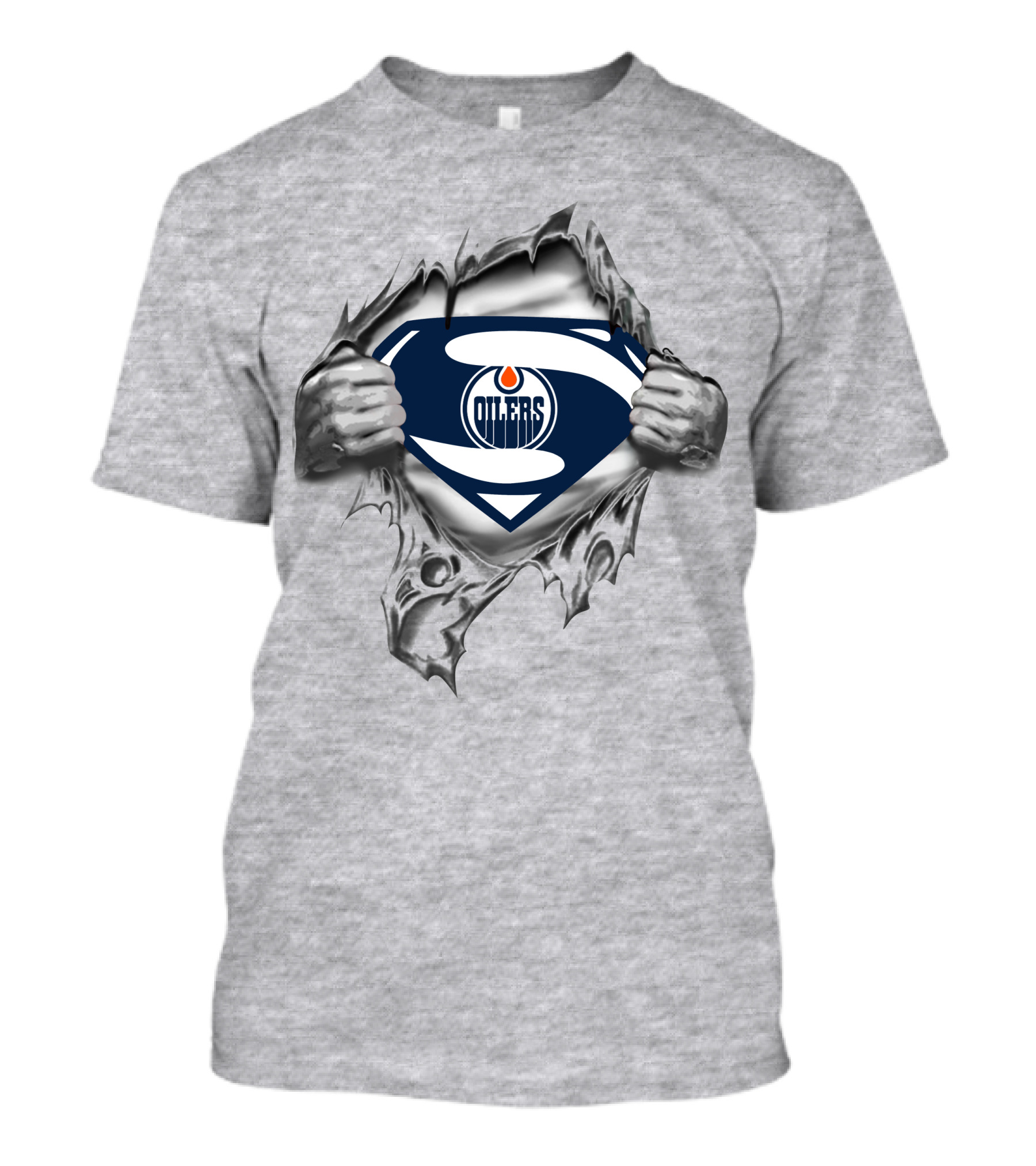 Edmonton Oilers Superman Logo Breakthrough T-Shirt