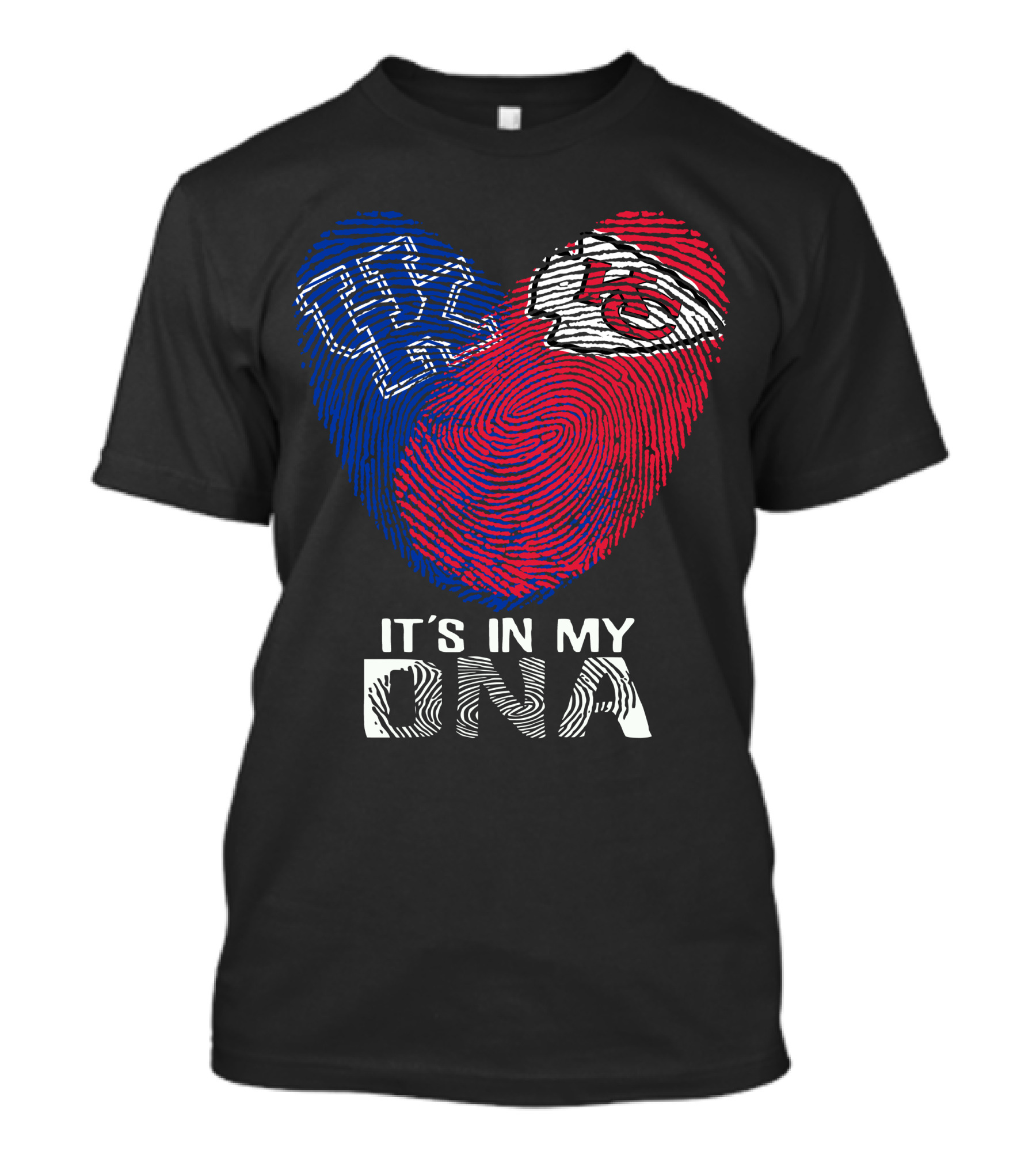 Kentucky Wildcats Chiefs It's In My Dna Fingerprint Heart T-Shirt