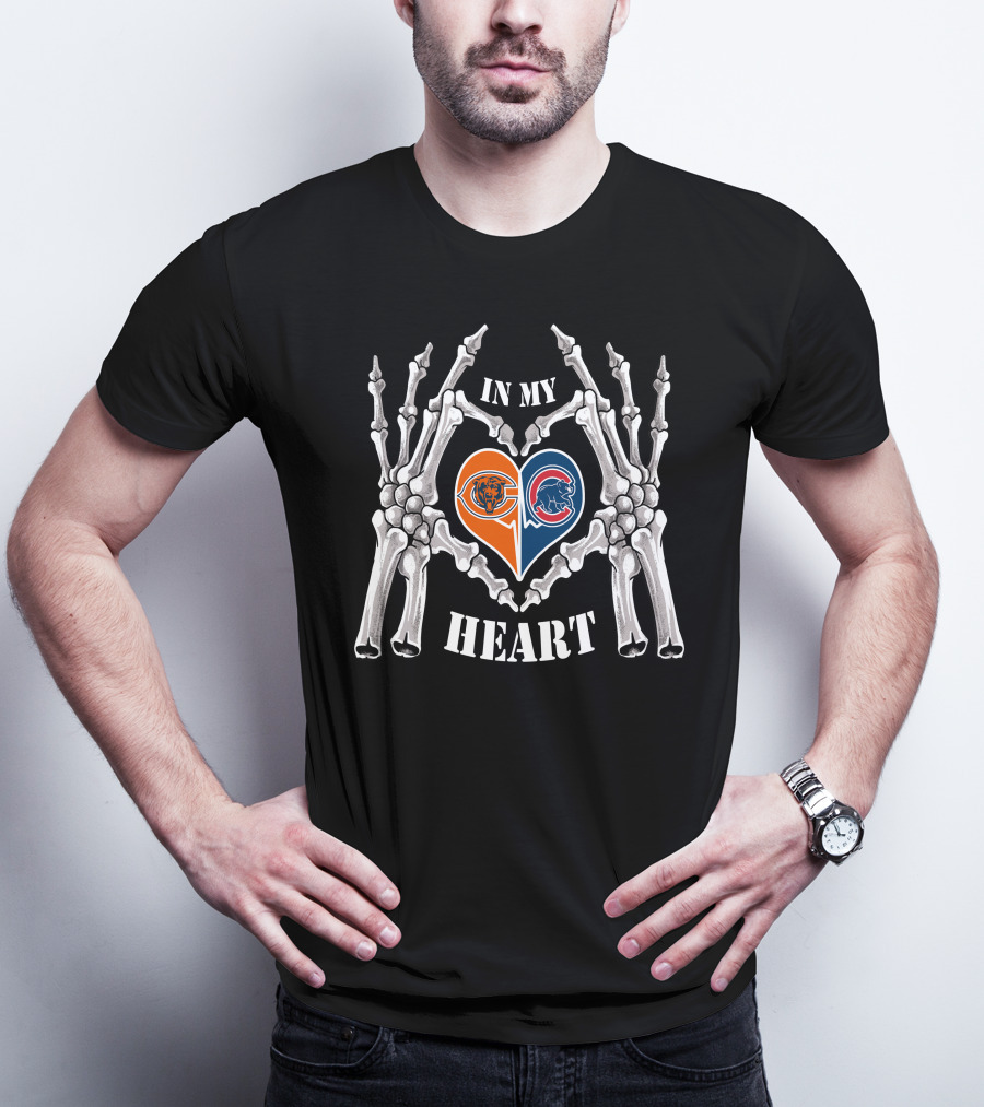 In My Heart Chicago Bears Cubs T-Shirt