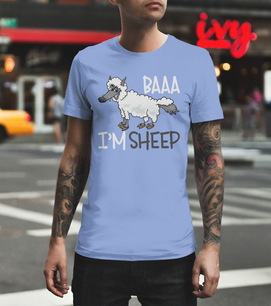 Baaa I'm A Sheep Funny Cartoon T-Shirt