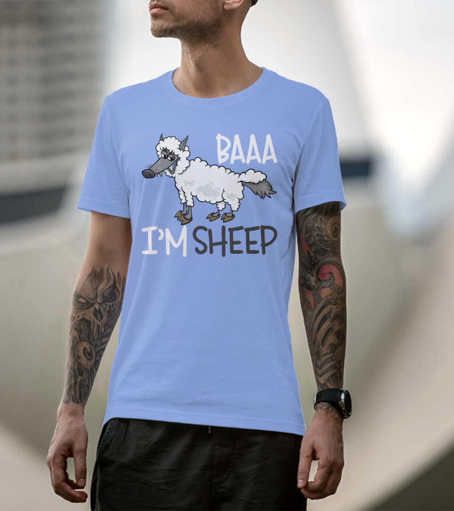 Baaa I'm A Sheep Funny Cartoon T-Shirt