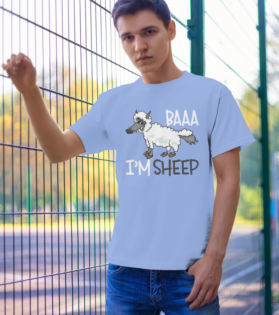 Baaa I'm A Sheep Funny Cartoon T-Shirt