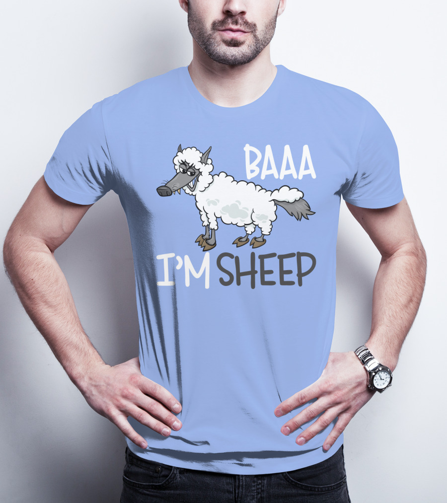 Baaa I'm A Sheep Funny Cartoon T-Shirt