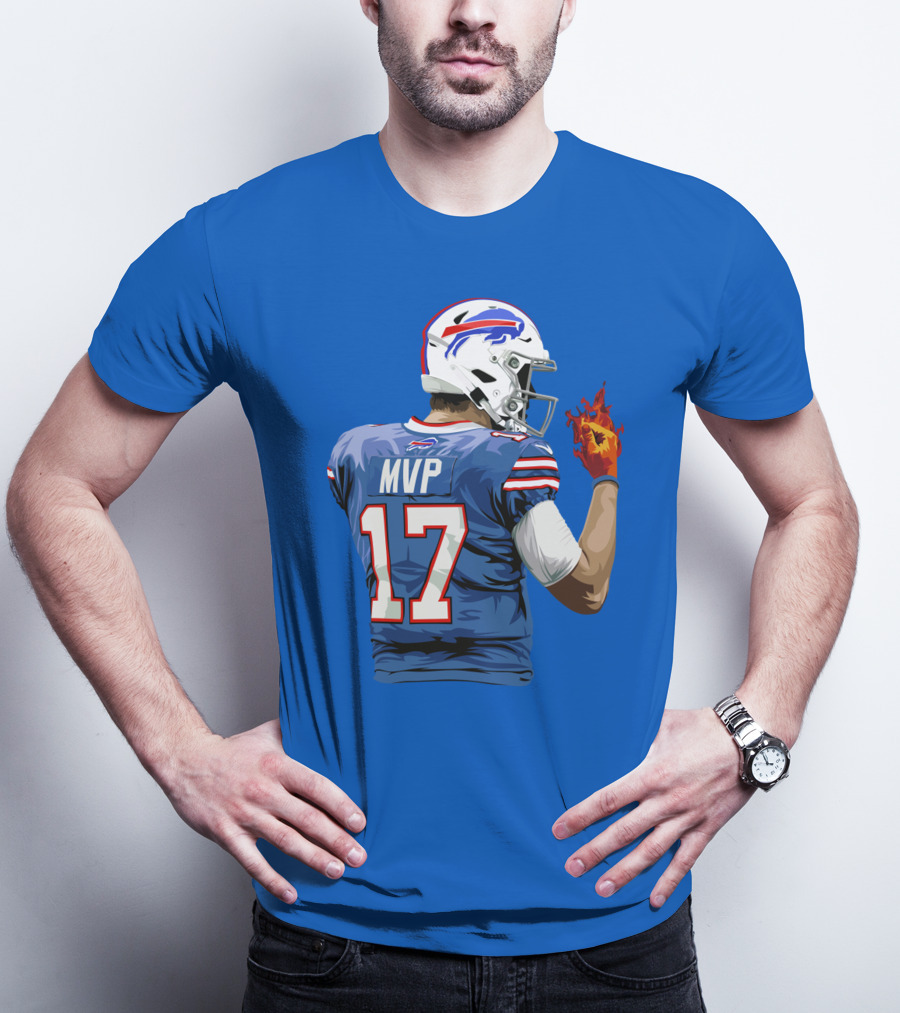 MVP 17 Josh Allen Hot Hand Buffalo Bills T-Shirt