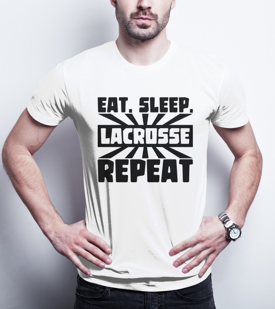 Eat Sleep Lacrosse Repeat Burst T-Shirt