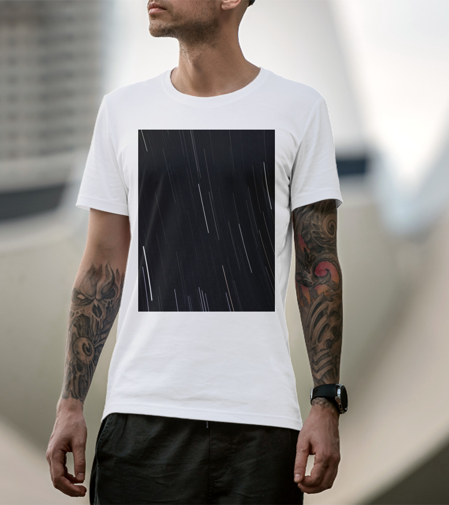 Back To Basics Scratch Night Sky Stripes T-Shirt