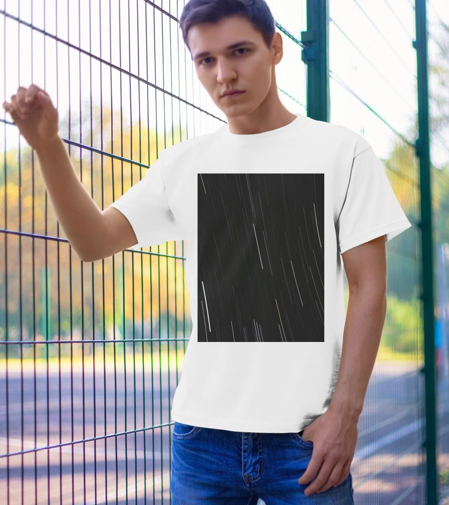 Back To Basics Scratch Night Sky Stripes T-Shirt