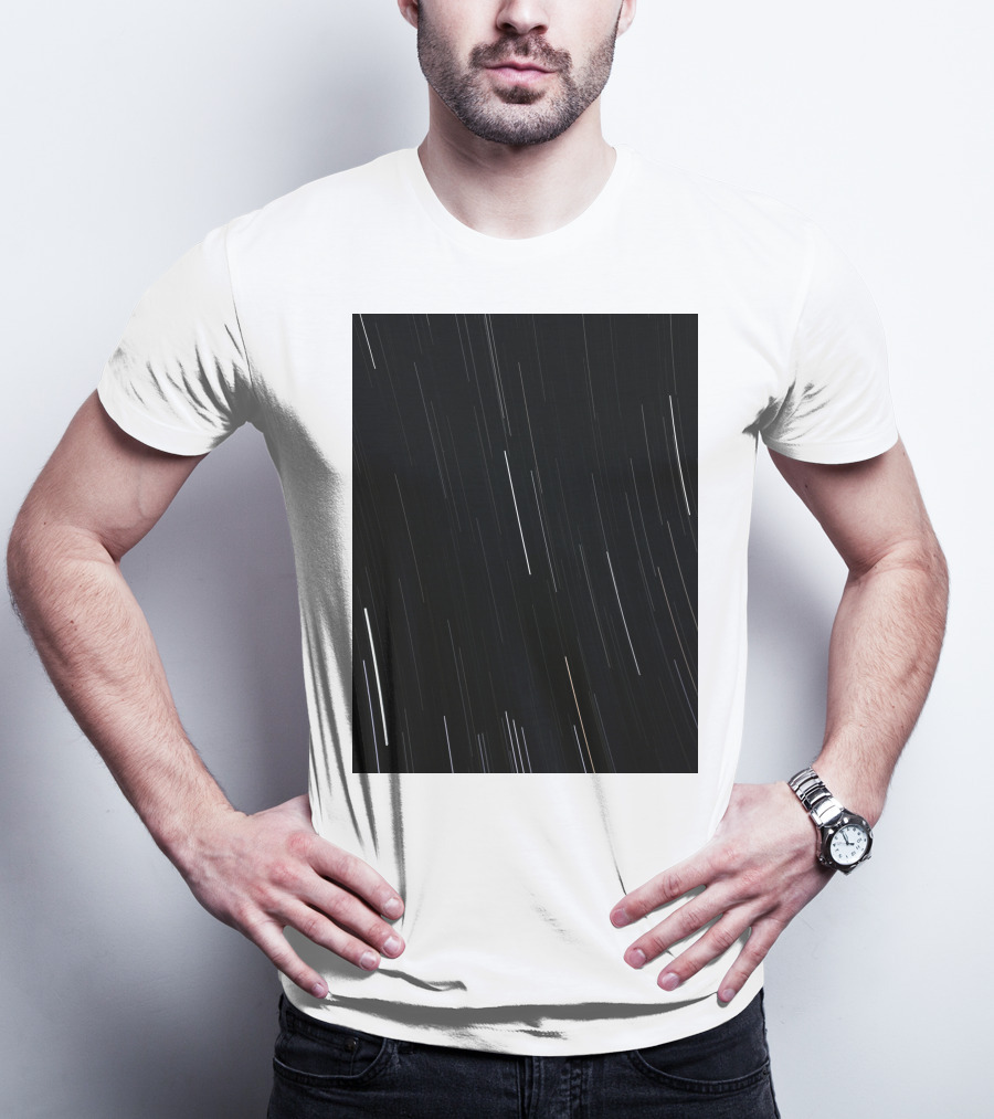 Back To Basics Scratch Night Sky Stripes T-Shirt