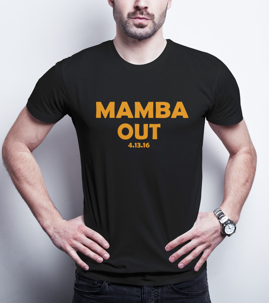 MAMBA OUT 4.13.16 Kobe Bryant Goodbye Multi Color T-Shirt