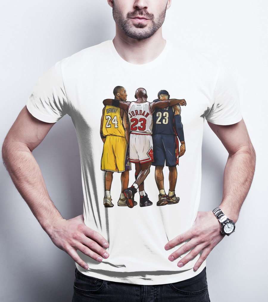 Kobe Bryant Michael Jordan 23 Lebron James 24 23 23 Lakers Bulls Cavaliers T-Shirt