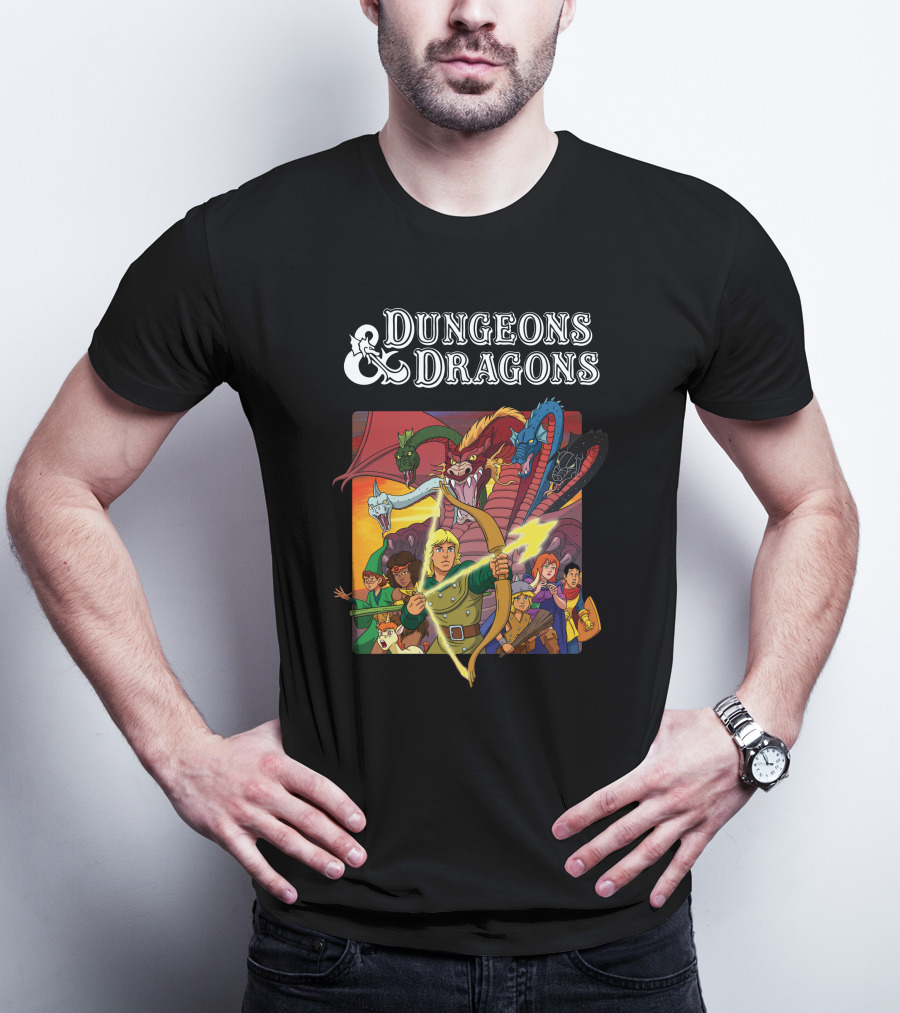 Dungeons And Dragons Animated Adventure Party Battle T-Shirt