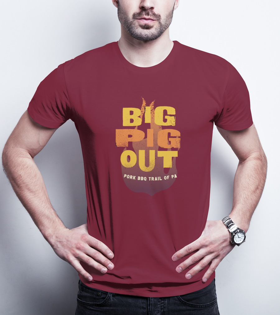 Big Pig Out Pork BBQ Trail Of PA T-Shirt