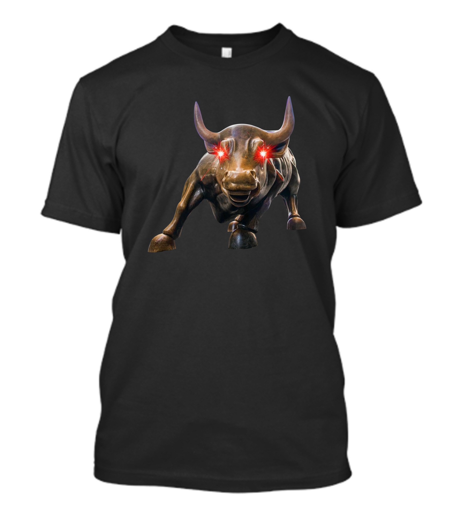 The Best Business Show Bull Market Apompliano Charging Bull Red Eyes Iconic T-Shirt
