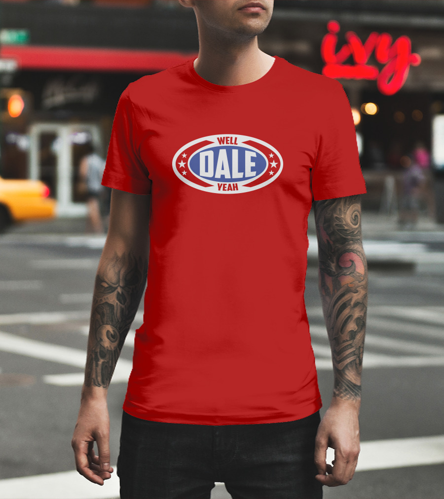 Dale Brisbys Rodeo Time Well Dale Yeah Stars Badge T-Shirt