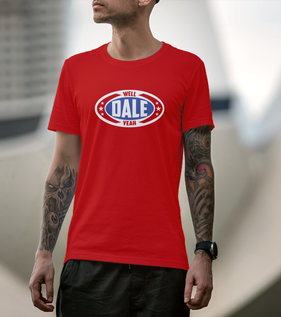 Dale Brisbys Rodeo Time Well Dale Yeah Stars Badge T-Shirt