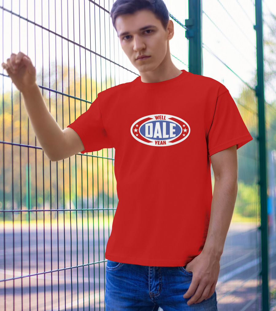 Dale Brisbys Rodeo Time Well Dale Yeah Stars Badge T-Shirt