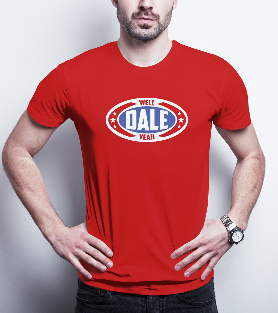 Dale Brisbys Rodeo Time Well Dale Yeah Stars Badge T-Shirt