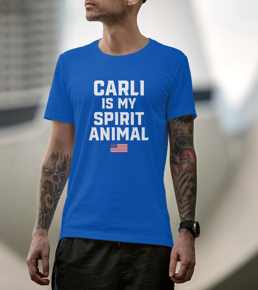 CARLI IS MY SPIRIT ANIMAL AMERICAN FLAG T-Shirt
