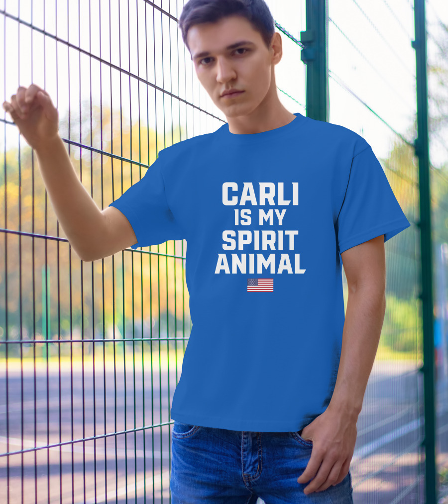CARLI IS MY SPIRIT ANIMAL AMERICAN FLAG T-Shirt