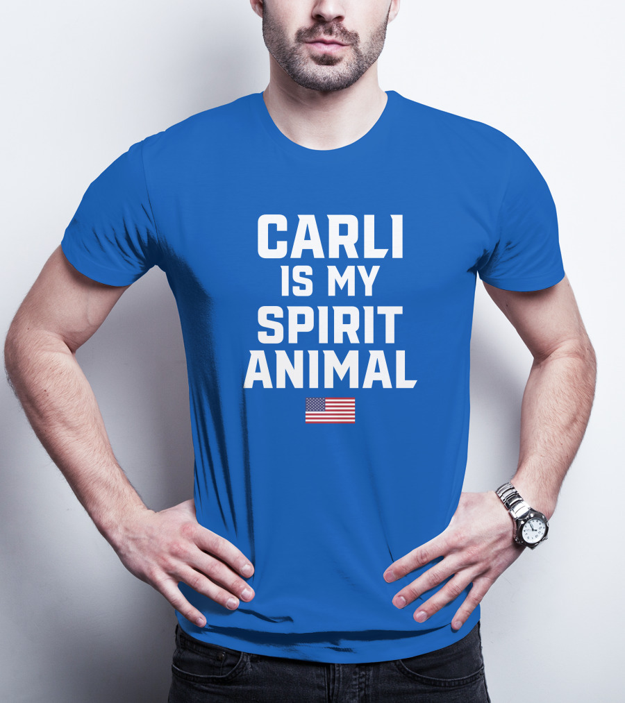 CARLI IS MY SPIRIT ANIMAL AMERICAN FLAG T-Shirt