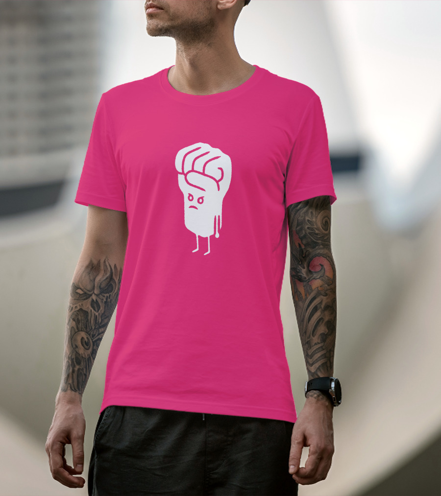 Tumindig By Linya-Linya Saab Fist Character On Pink Background T-Shirt