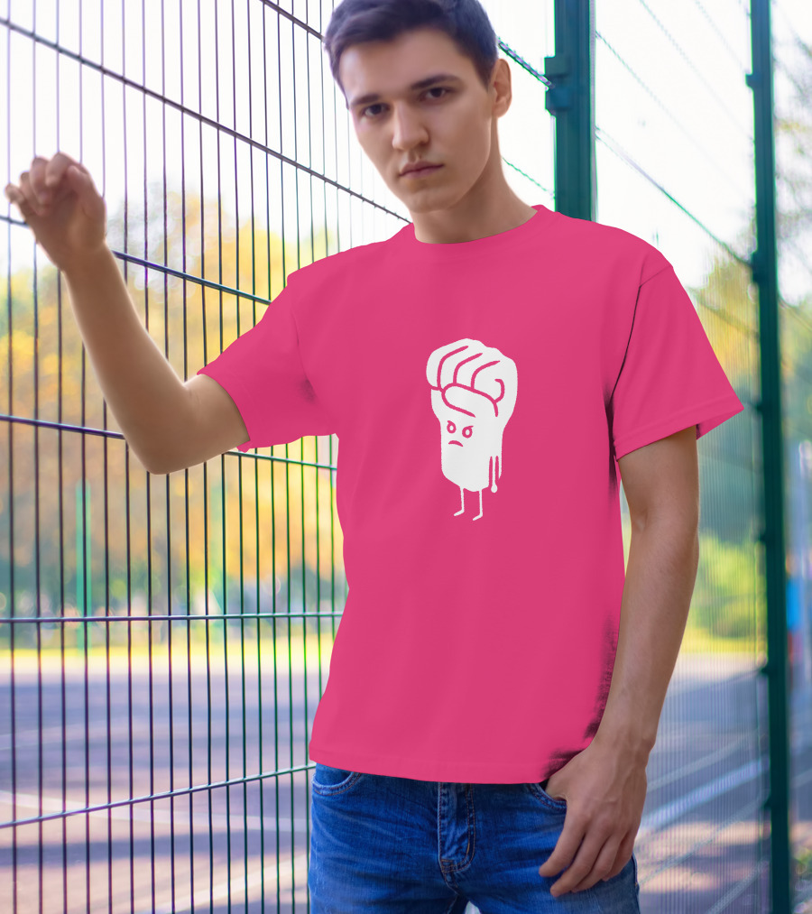 Tumindig By Linya-Linya Saab Fist Character On Pink Background T-Shirt