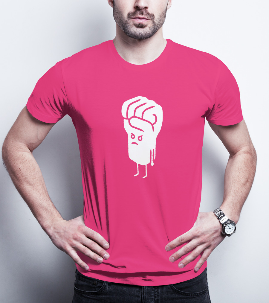 Tumindig By Linya-Linya Saab Fist Character On Pink Background T-Shirt