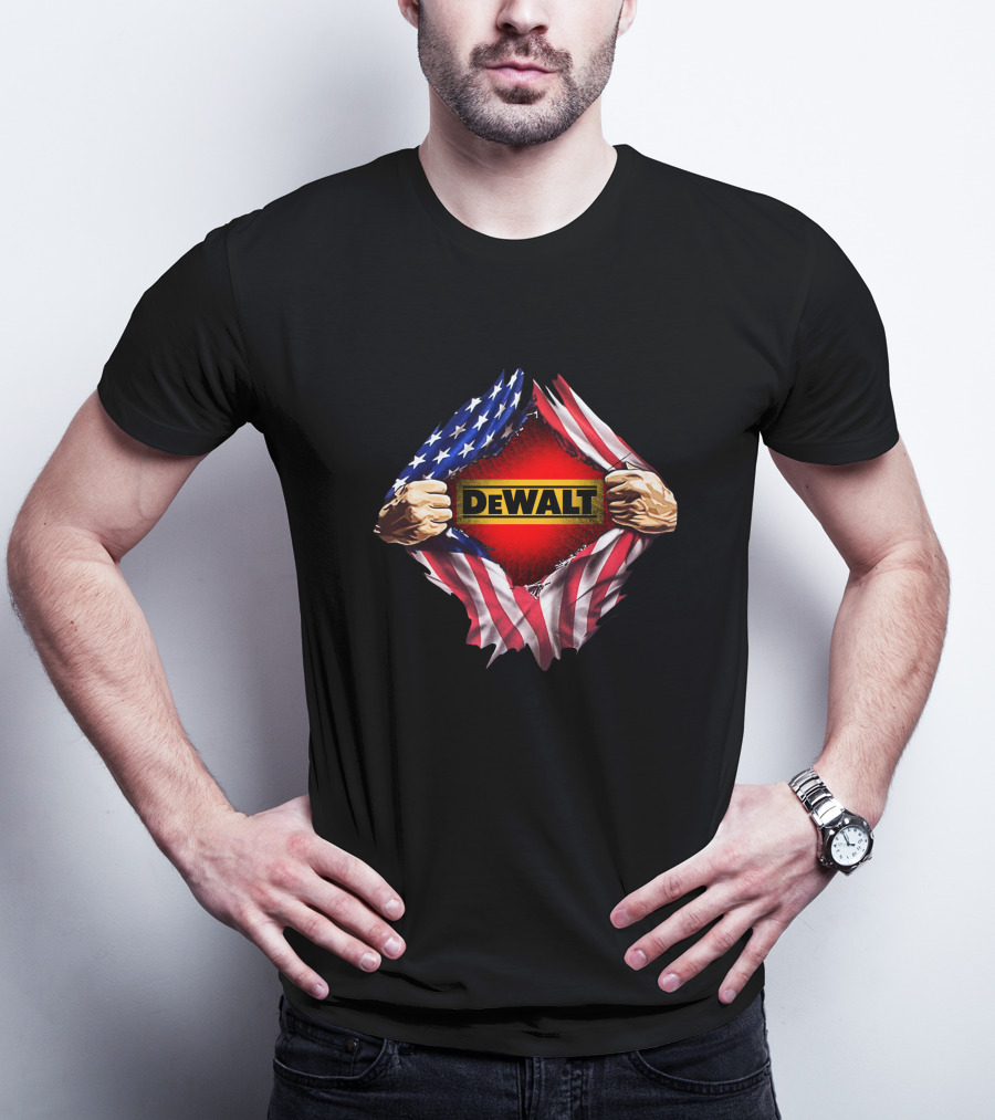 DeWalt American Flag Rip T-Shirt