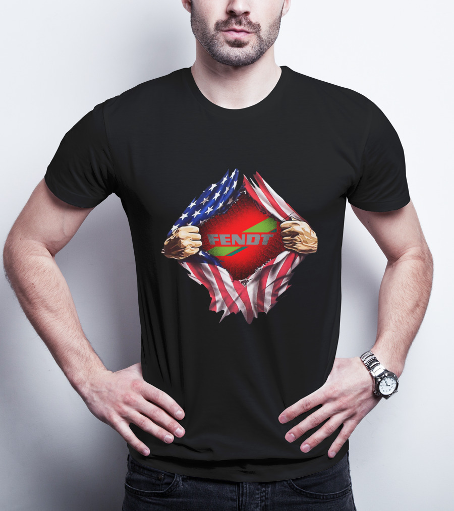Fendt USA Flag Ripped Reveal T-Shirt