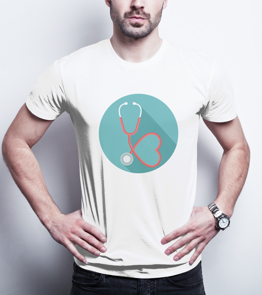 HEART K13 Stethoscope In Heart Shape Medical T-Shirt