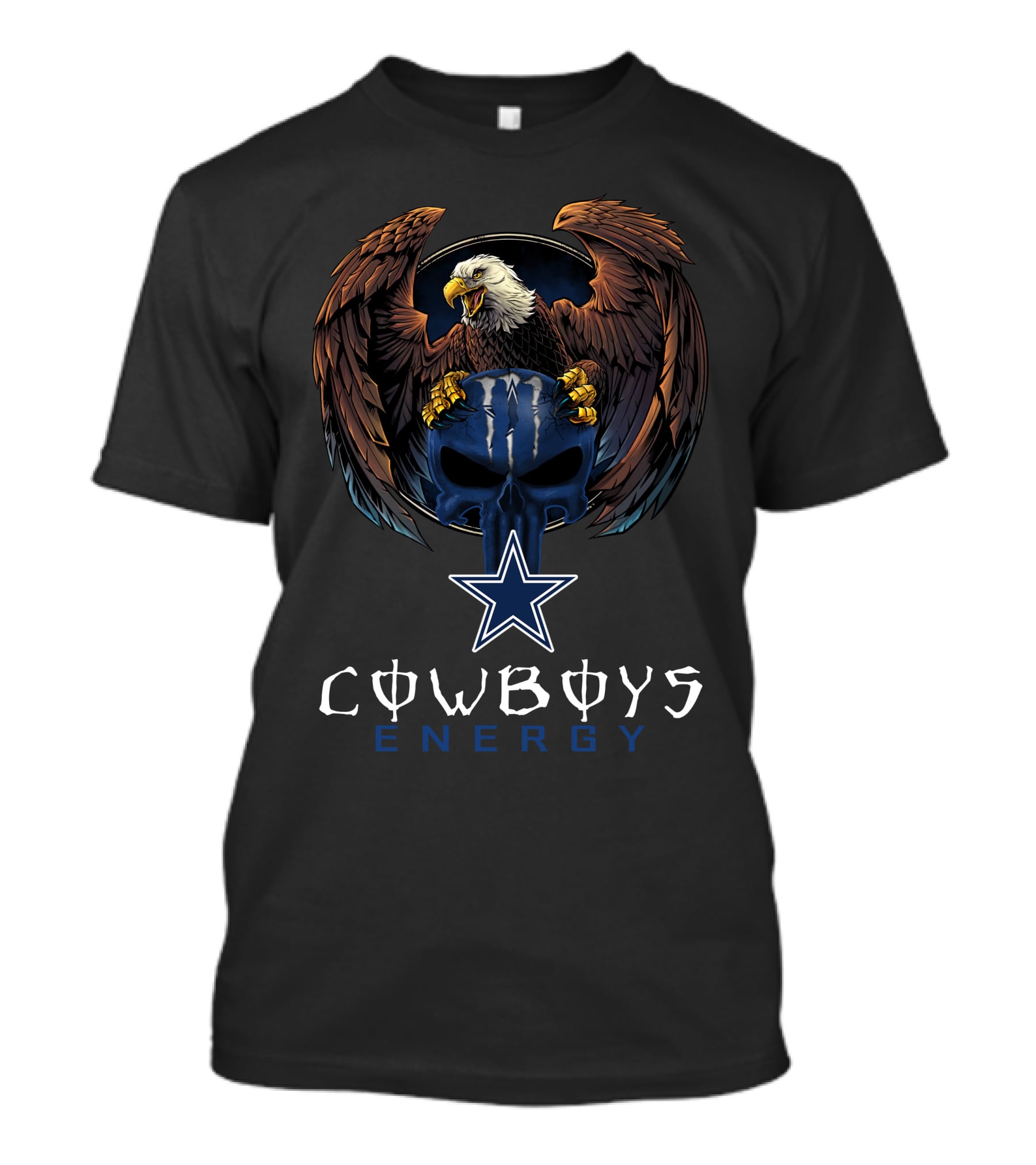 Cowboys Energy Bald Eagle Dallas Cowboys Star T-Shirt