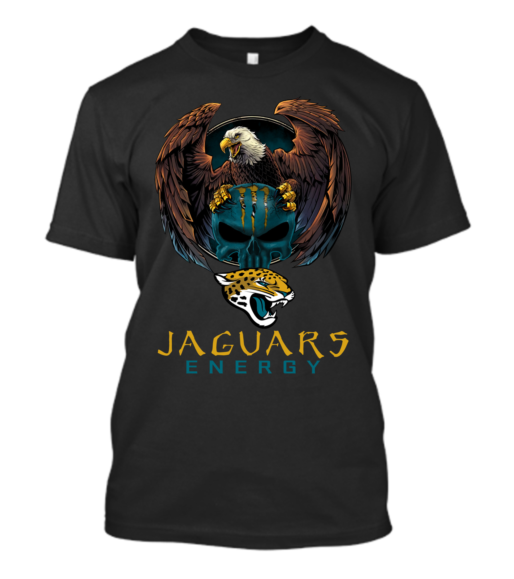 Jaguars Energy Eagle And Monster Skull T-Shirt