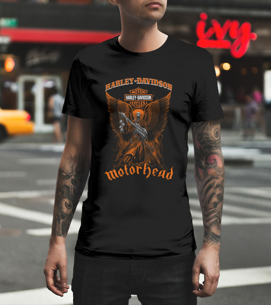 Harley Davidson Motorcycles Motorhead Angel Warrior T-Shirt